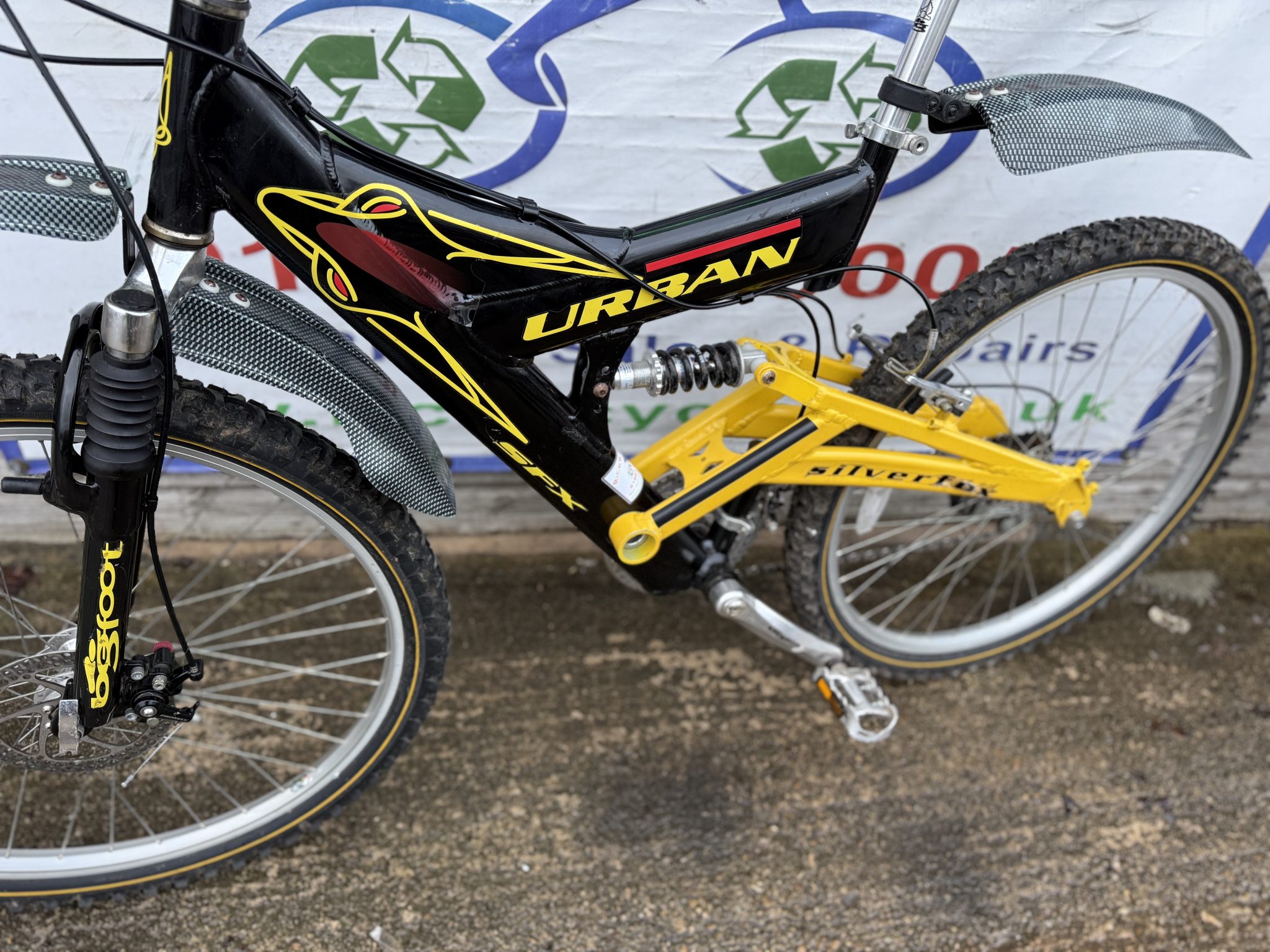 SilverFox Urban 19” Full Suspension Mountain Bike. £125. Serviced – Rick's Cycles